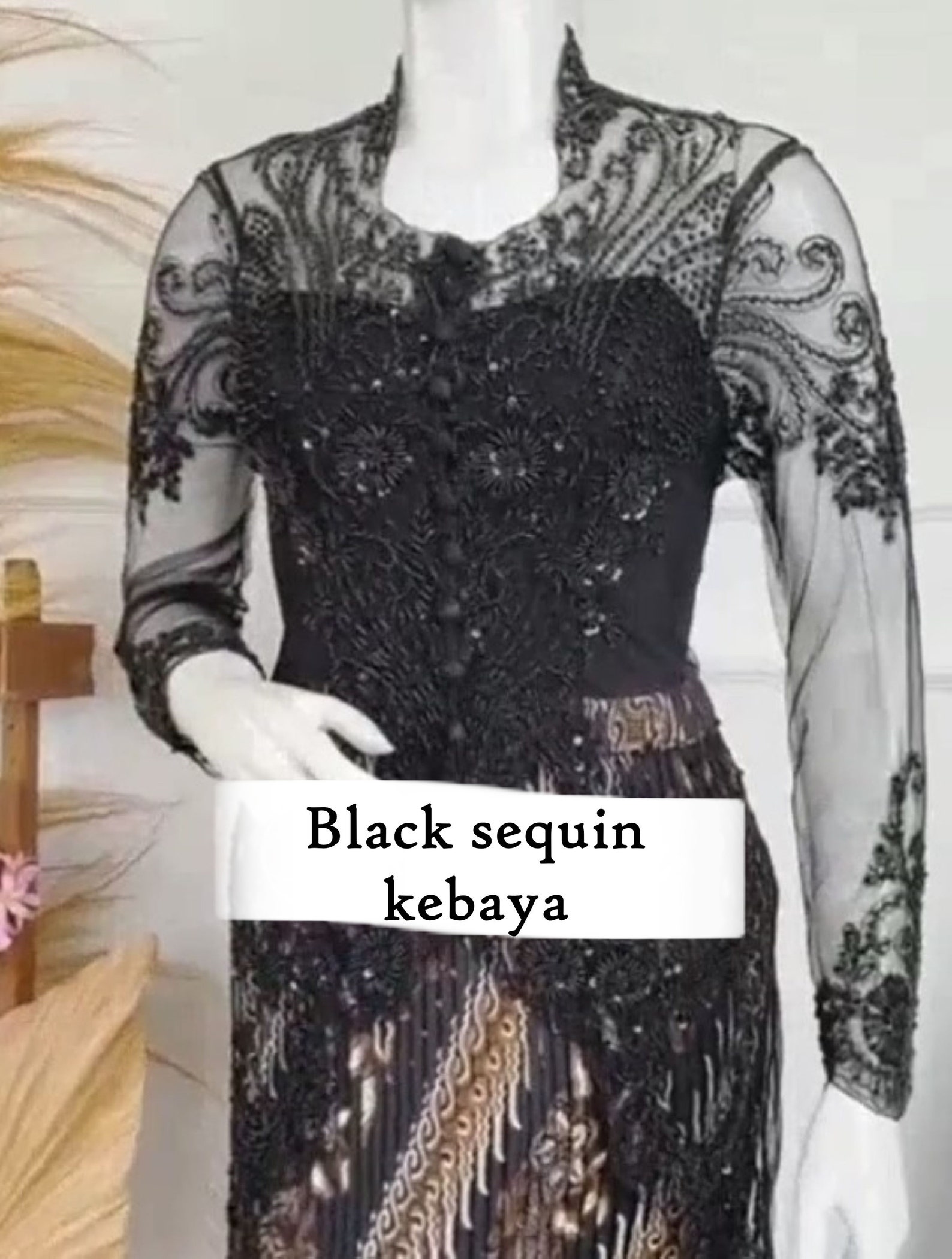 Black Glamour Kebaya, Sequins Kebaya, Tulle Kebaya, Wedding Kebaya ...