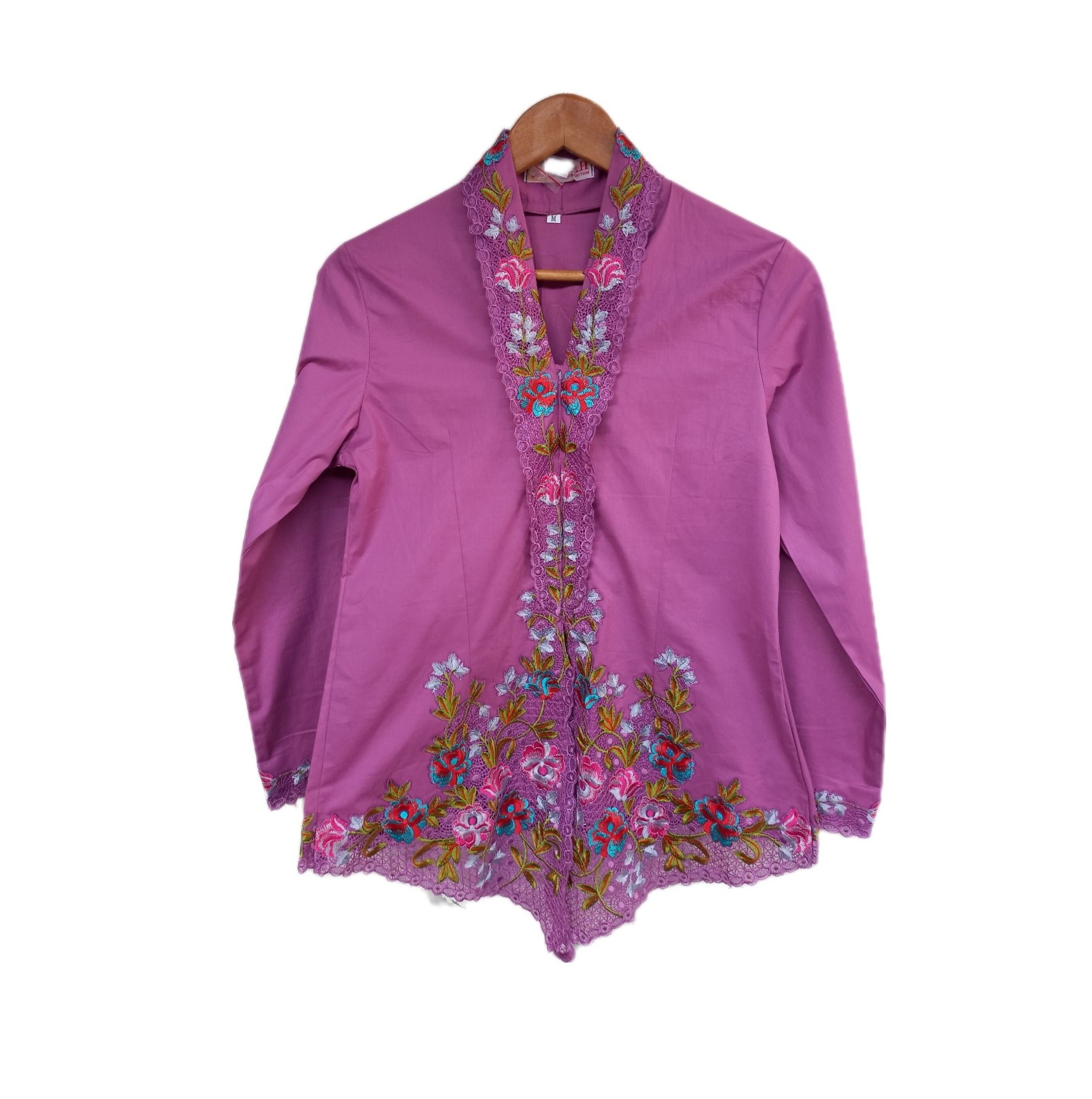 Kebaya Dress Taro, Kebaya Cotton, Nyonya Kebaya, Kebaya Stretchy - Etsy