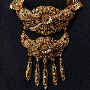 Kebaya Accessories, Kebaya Jewelry, Golden Long Brooch, Javanese ...