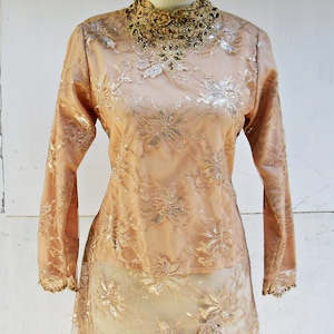 Cream Wedding Kebaya With Sequin and Beads in Lace - Etsy