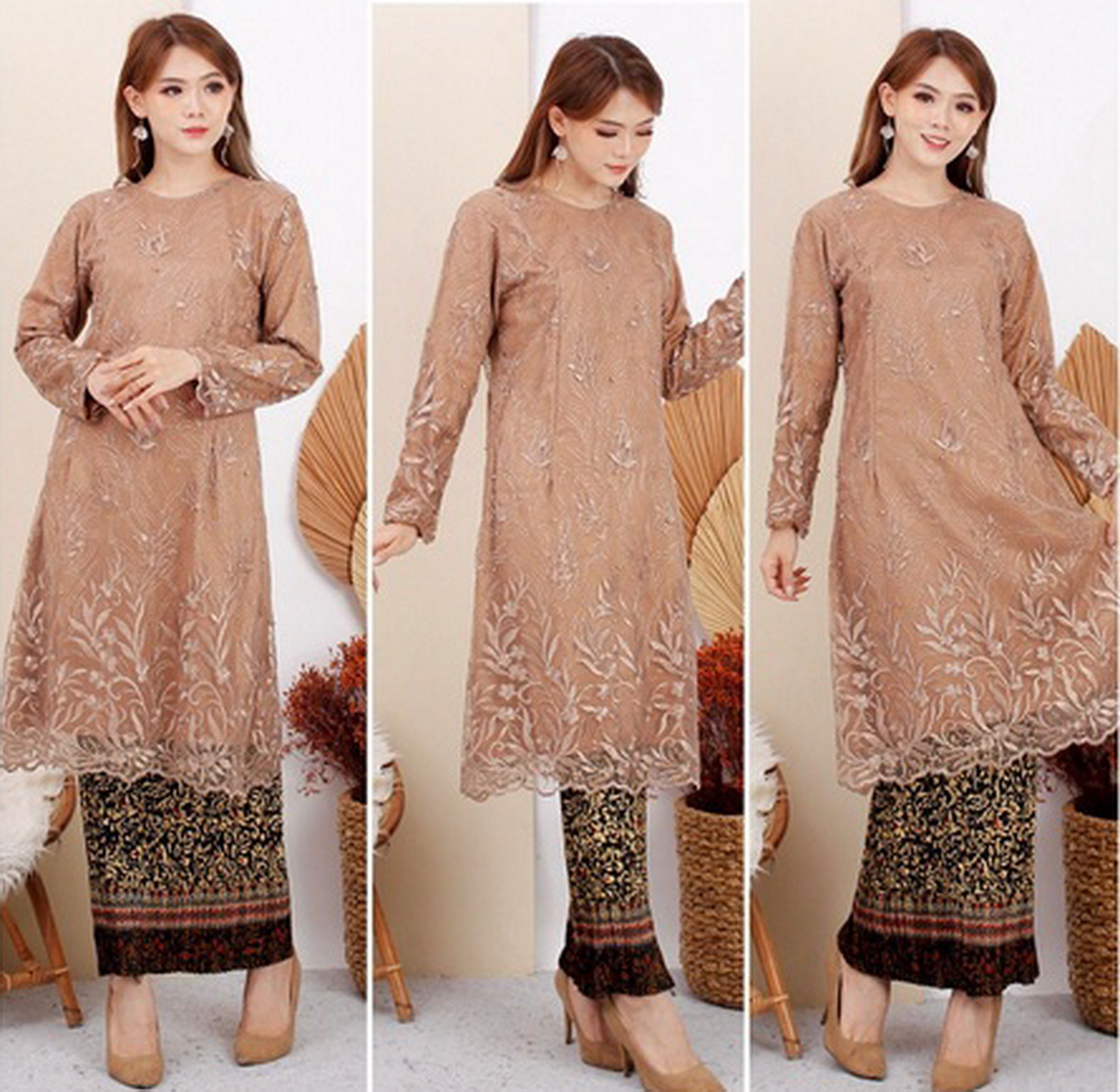 Baju Kurung, Tunic Kebaya, Kebaya Dress, Long Kebaya, Baju Raya Size S ...