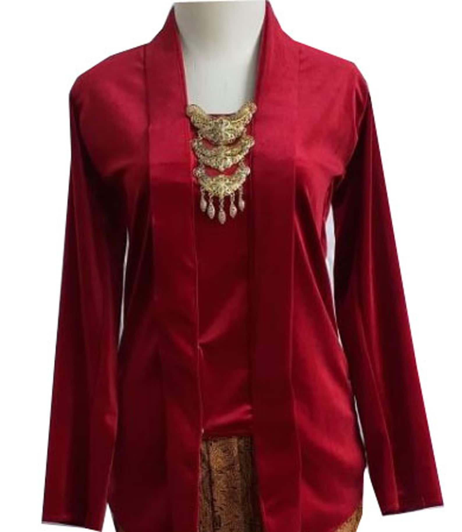 Kebaya Kuthu Baru Bludru, Kebaya Velvet, Kebaya Java - Etsy