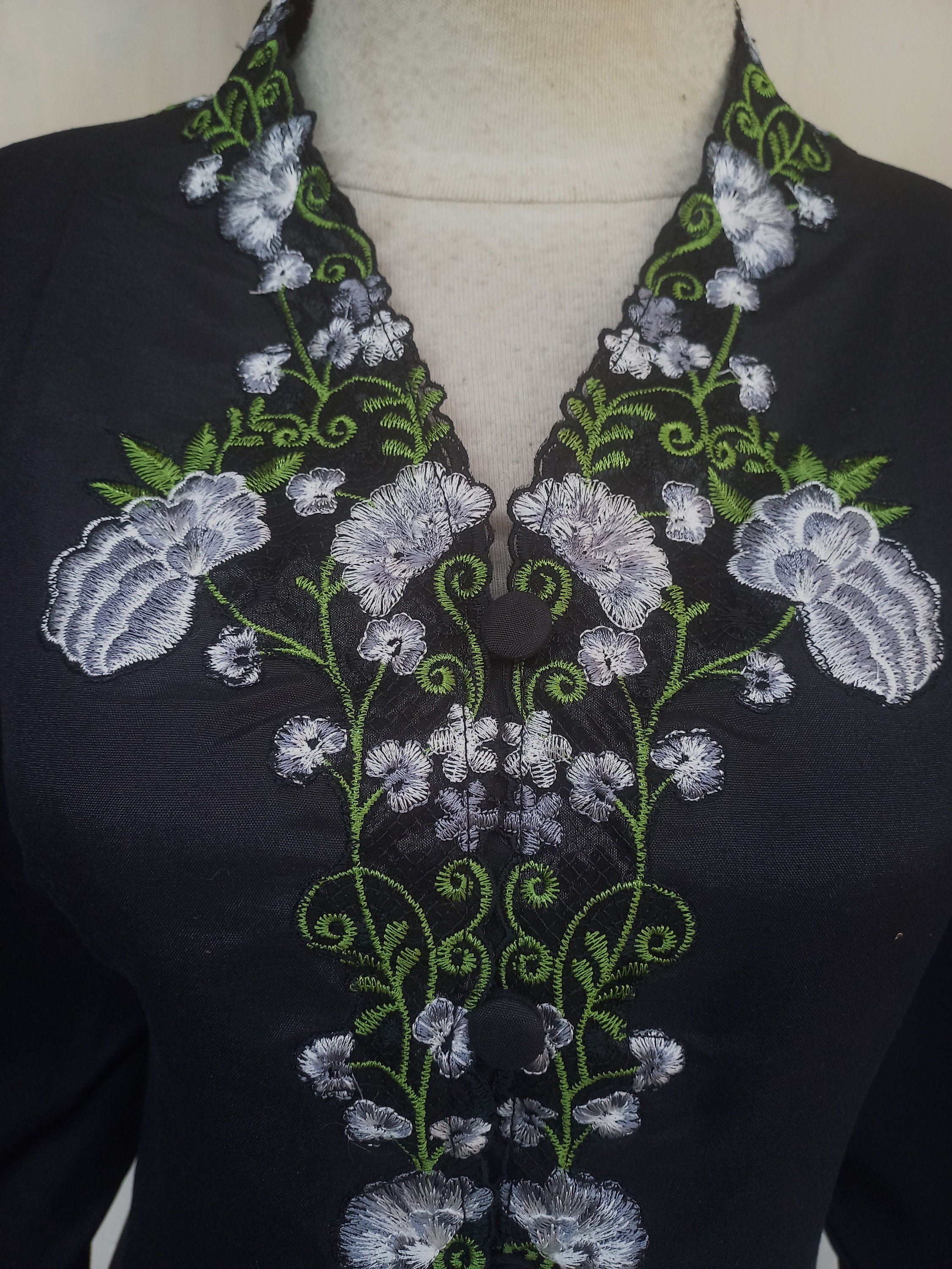 Black Kebaya Size 4L, 5L, Kebaya Dress, Kebaya Top - Etsy