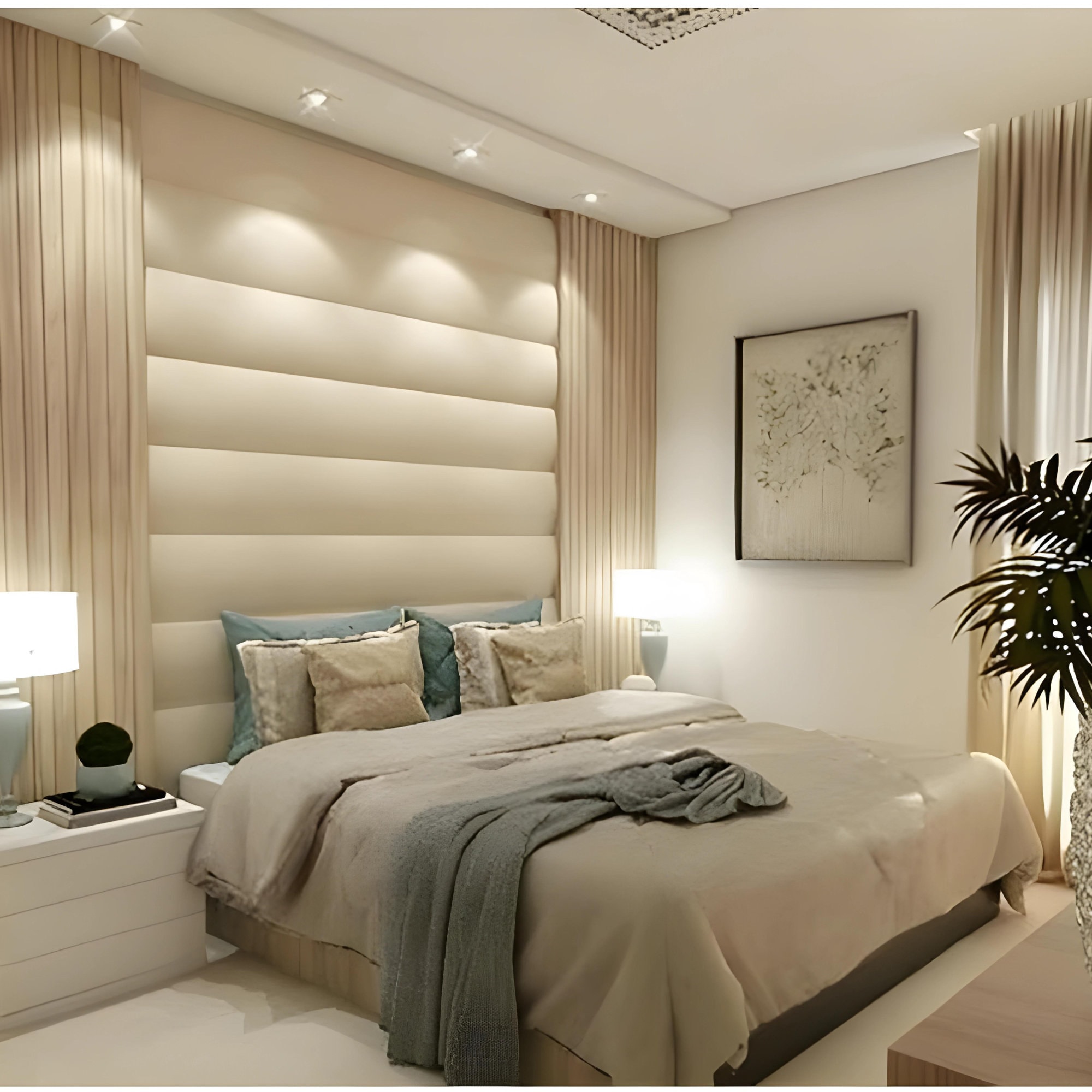 Horizontal Design Upholstered Wall Panels - Etsy