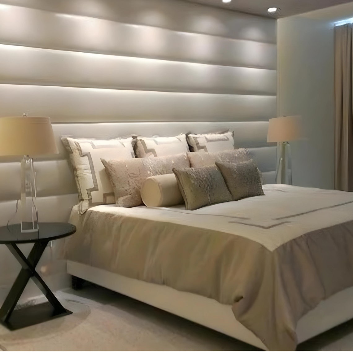 Horizontal Design Upholstered Wall Panels - Etsy