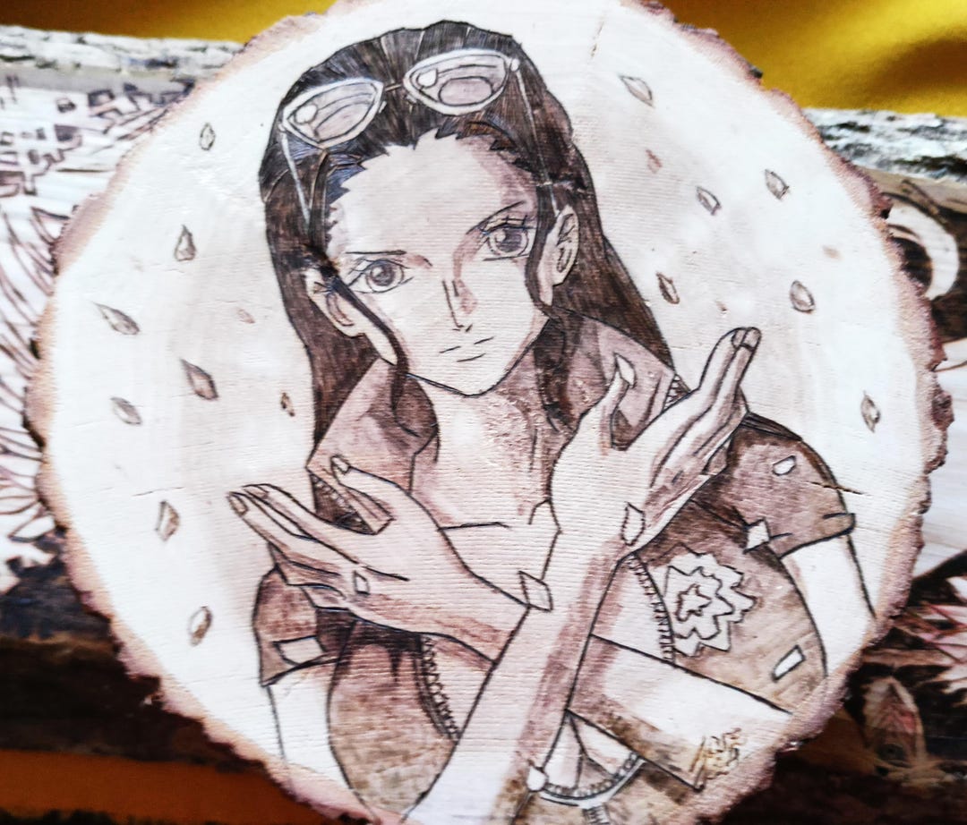 Decorative Wooden Wheel nico Robin on a Polished Wheel. Wood Decor - Etsy