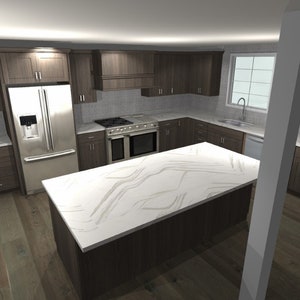 Kitchen Design, Elevations, Floorplan, and 3D Rendering - Etsy