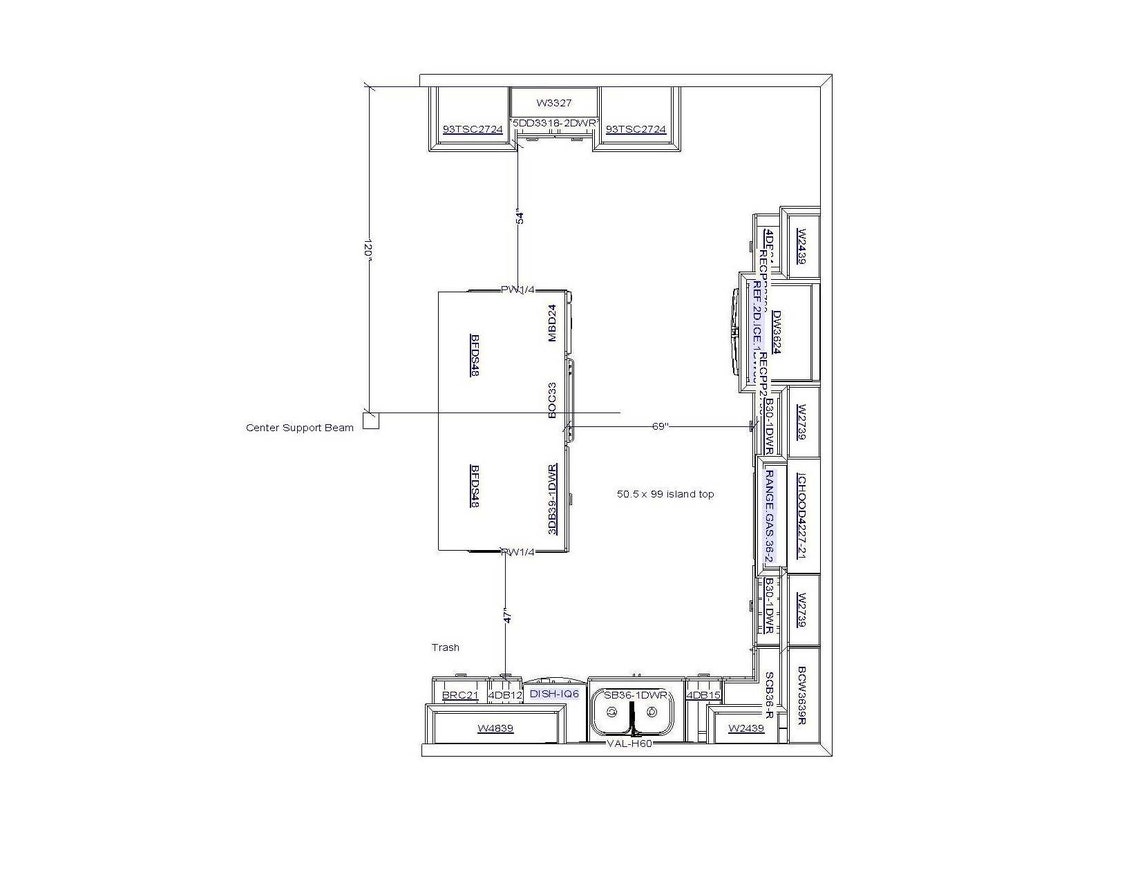 Kitchen Design, Elevations, Floorplan, and 3D Rendering - Etsy
