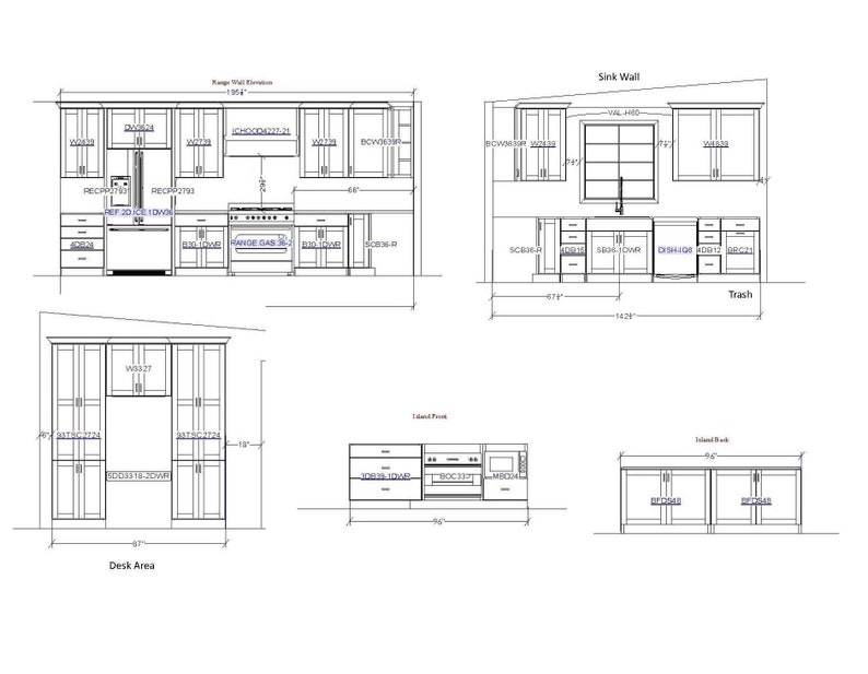 Kitchen Design, Elevations, Floorplan, and 3D Rendering - Etsy