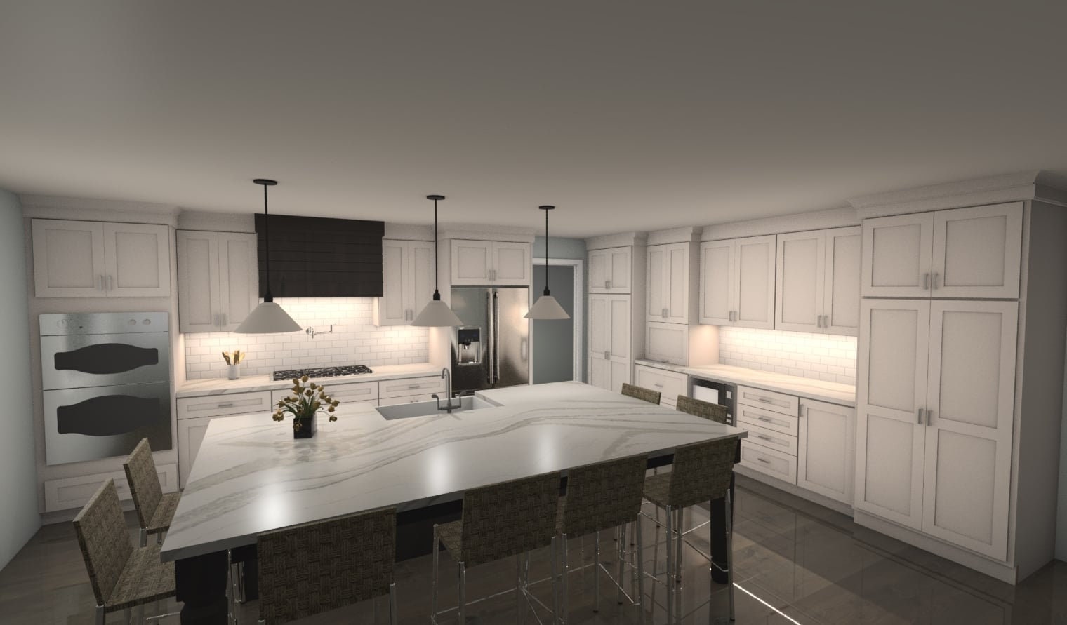 Kitchen Design, Elevations, Floorplan, and 3D Rendering - Etsy