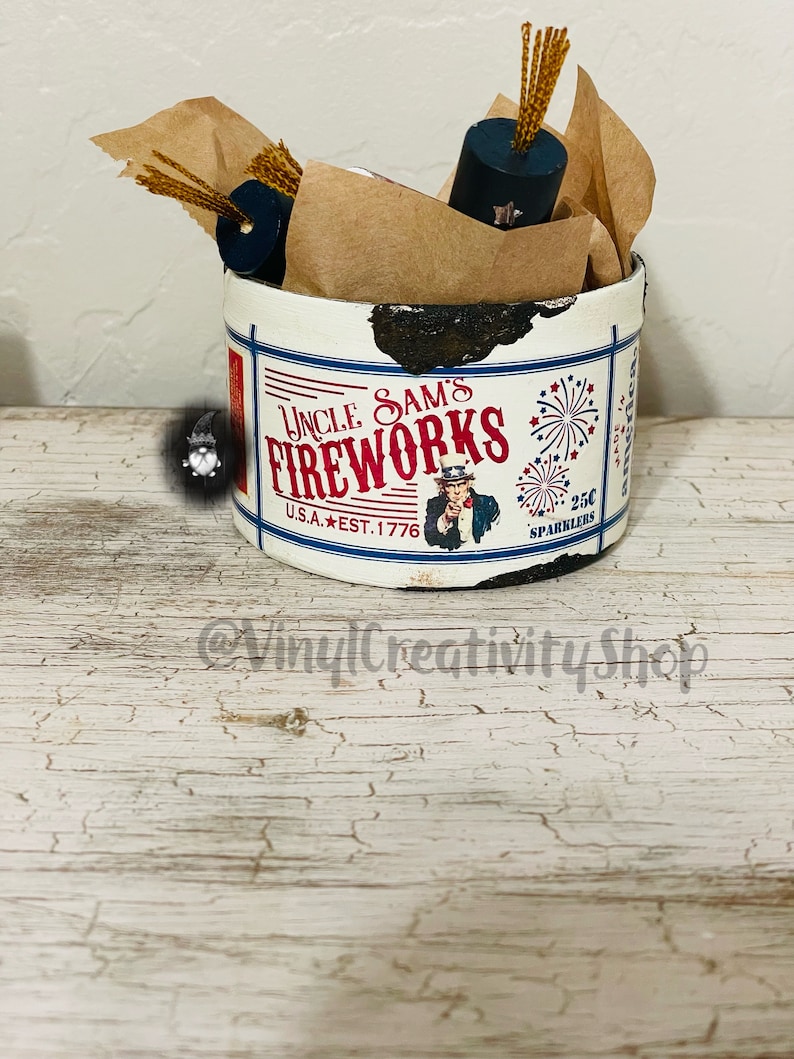 July 4th Fireworks Tin Wrap PDF Digital Download - Etsy