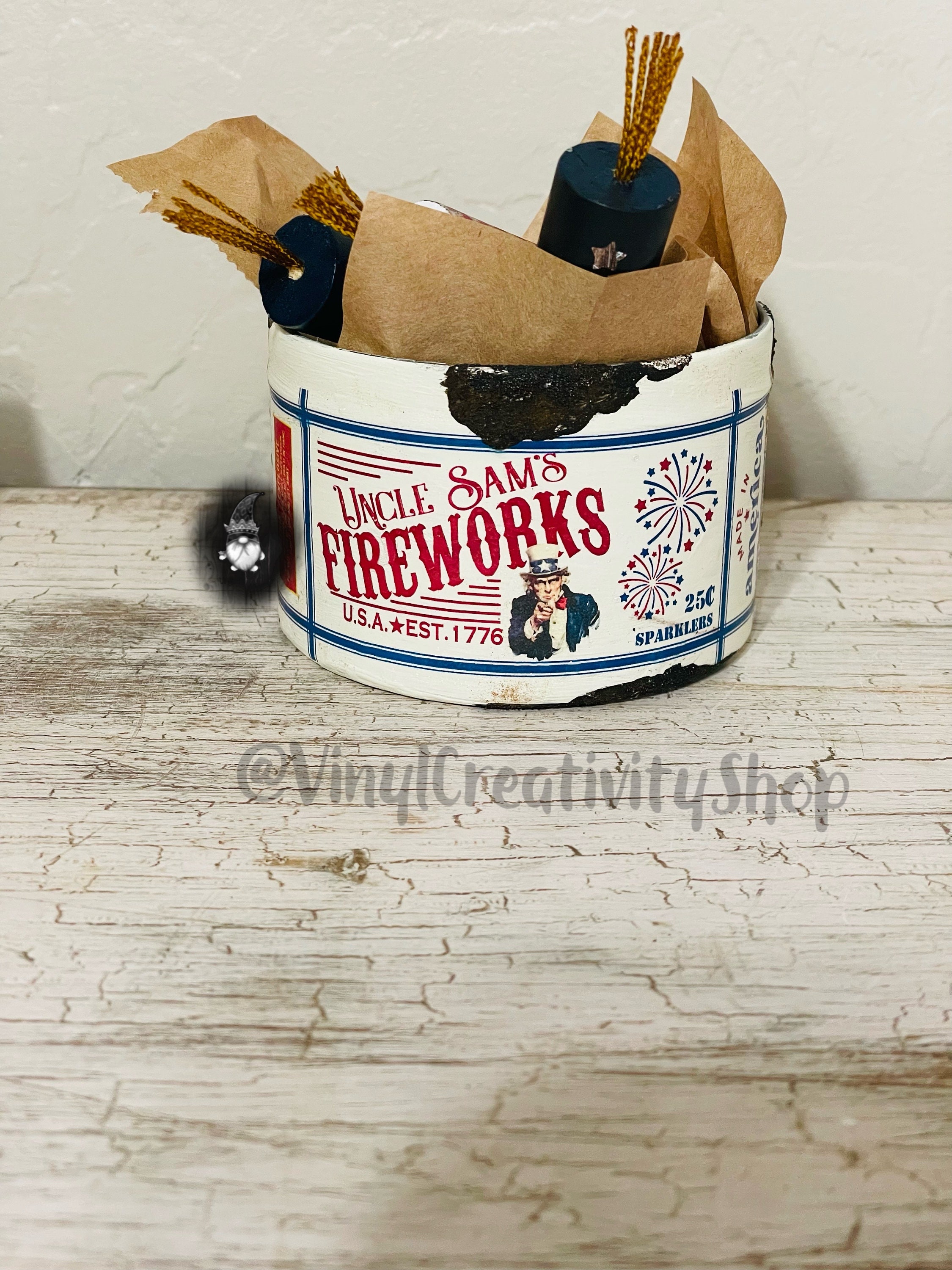 July 4th Fireworks Tin Wrap PDF Digital Download - Etsy