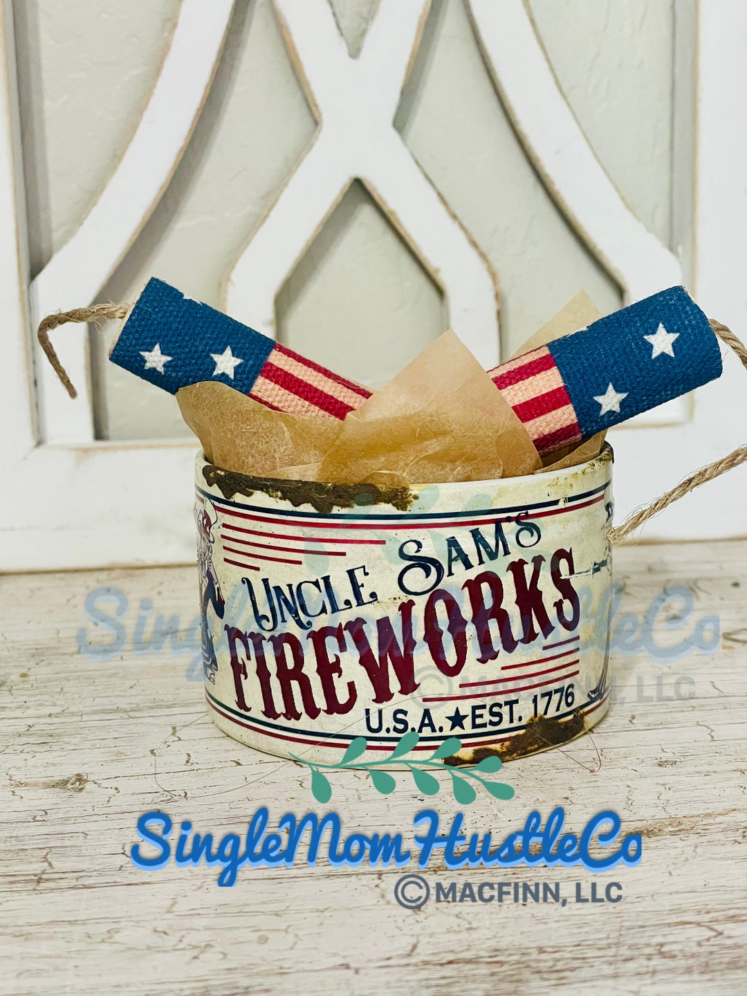 Uncle Sam Fireworks Candle Tin Wrap PDF Digital Download - Etsy