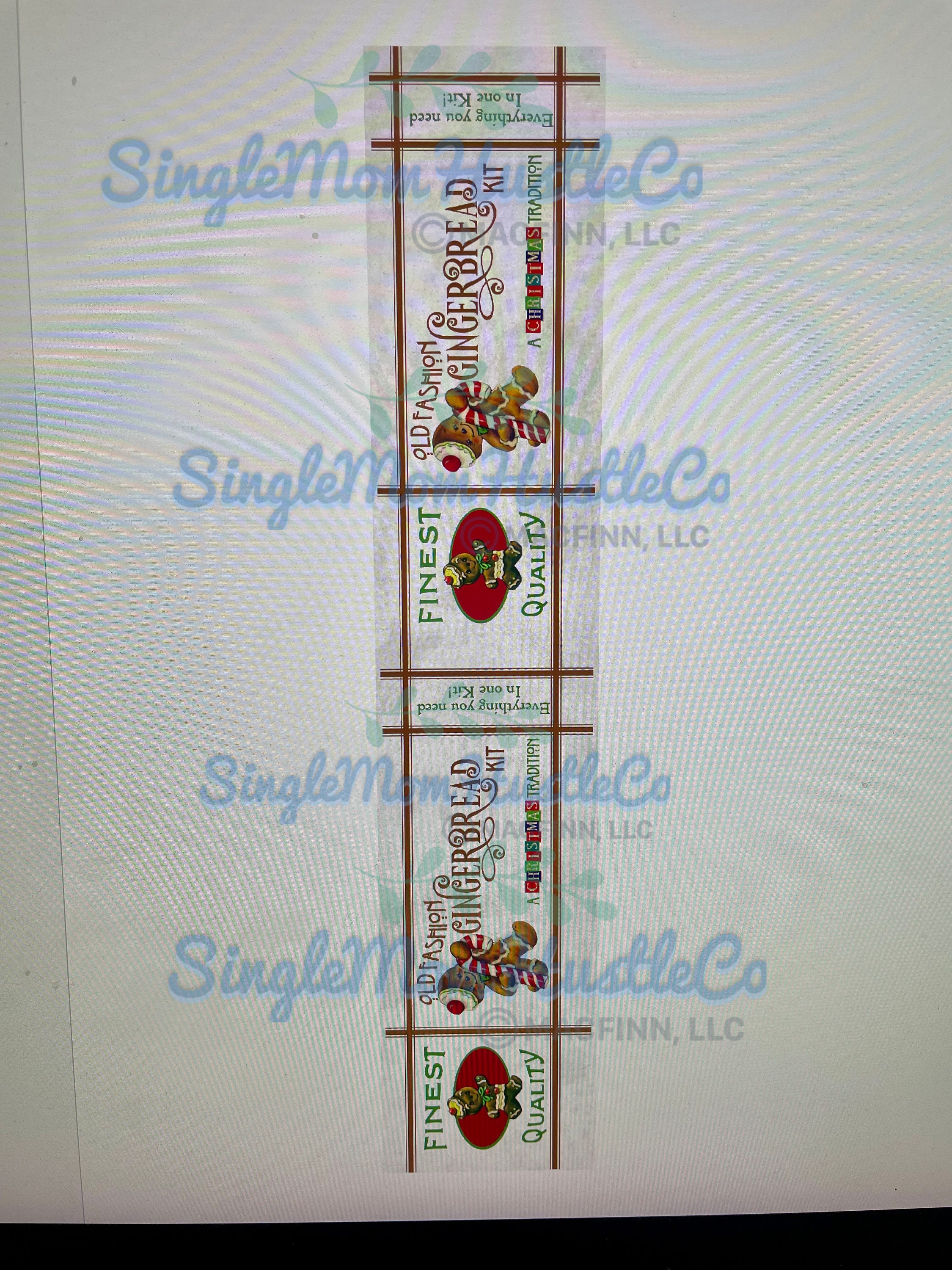 Old Fashion Gingerbread Label for Tin Wrap PDF Digital Download - Etsy