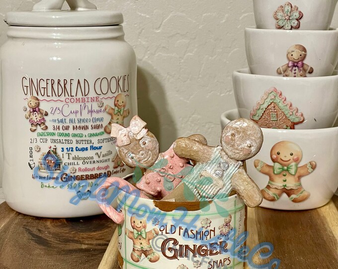 Pastel Gingerbread Label for Tin Wrap PDF Digital Download - Etsy