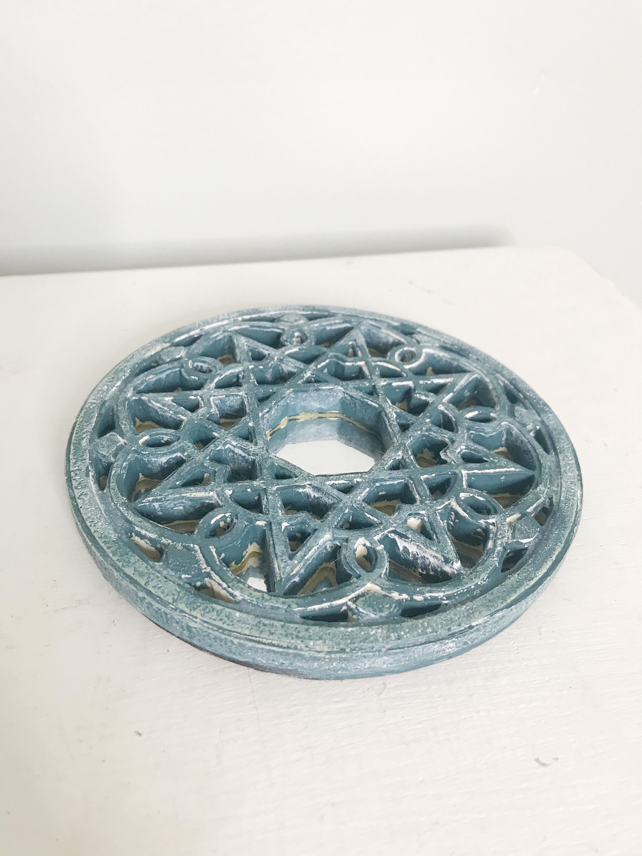 Star of David Mirror Small Round Mirror Boho Decorative - Etsy