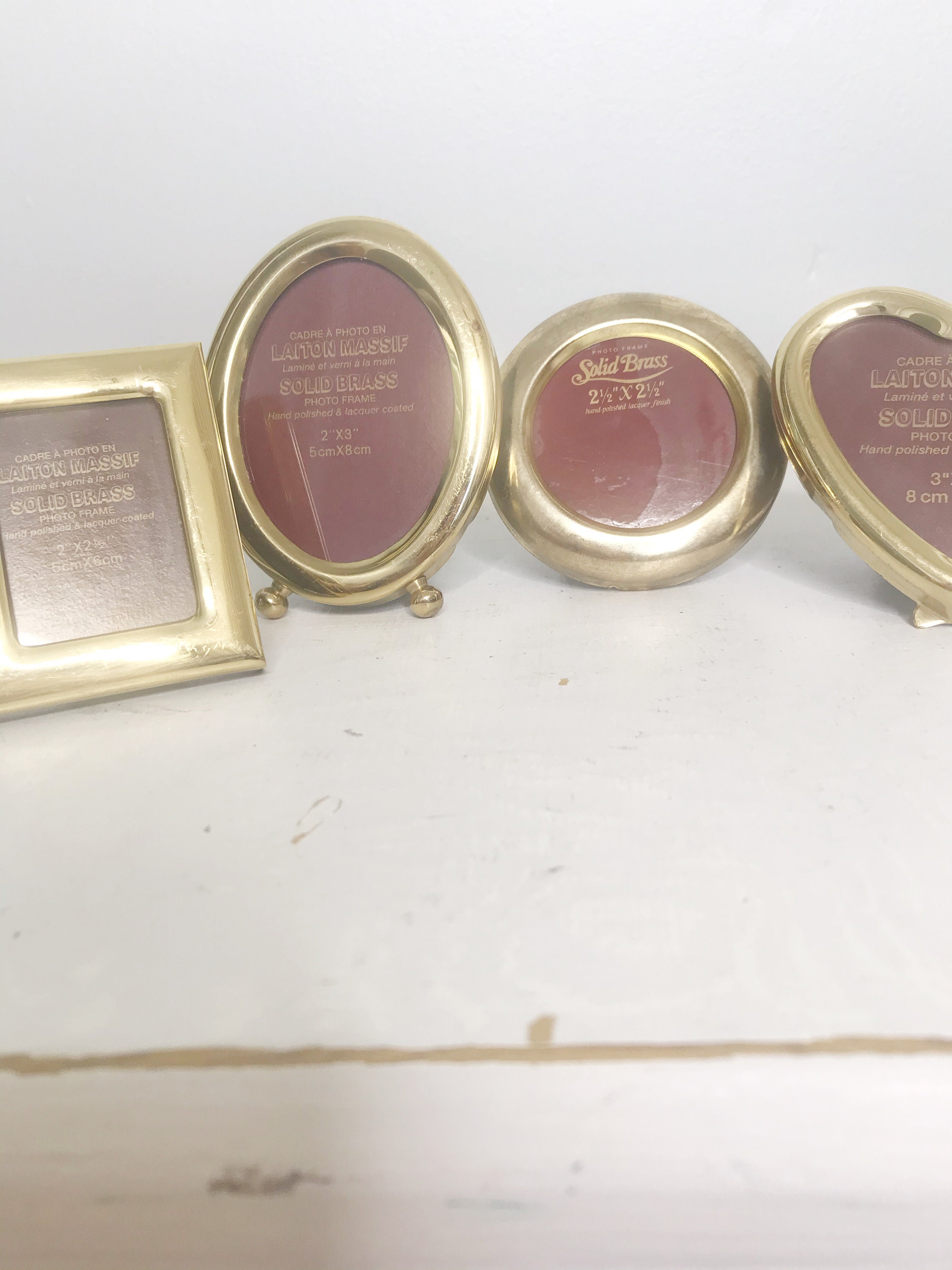 Vintage Small Brass Frames Gold Metal Picture Frames - Etsy