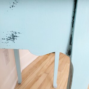 Sold Small Entryway Table Painted Blue for a Farmhouse Decor, Antique ...