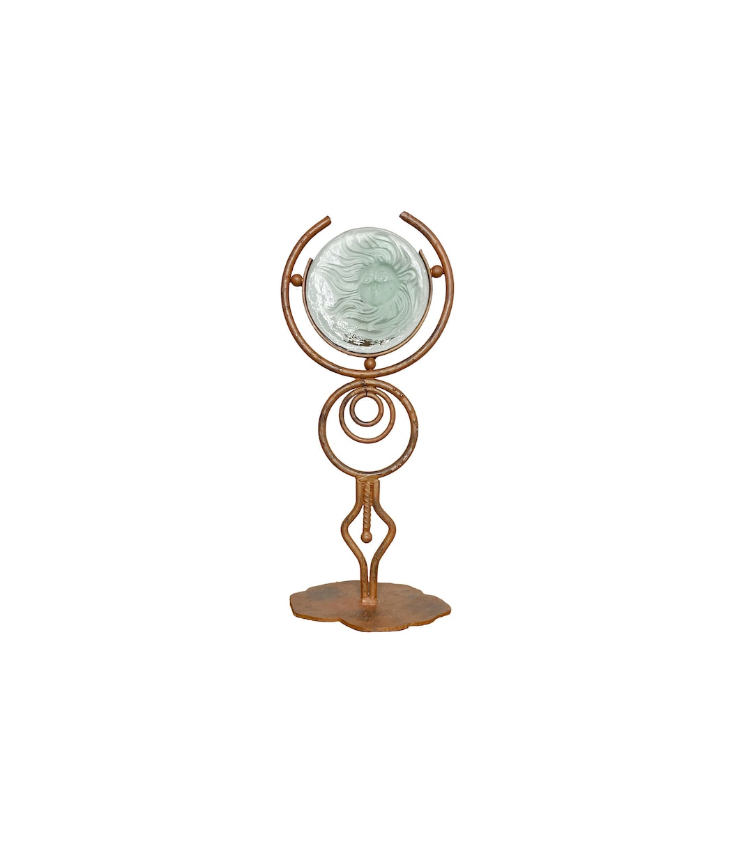 Unique Glass Sun Face Candle Holder, Mexican Art Glass Candle - Etsy