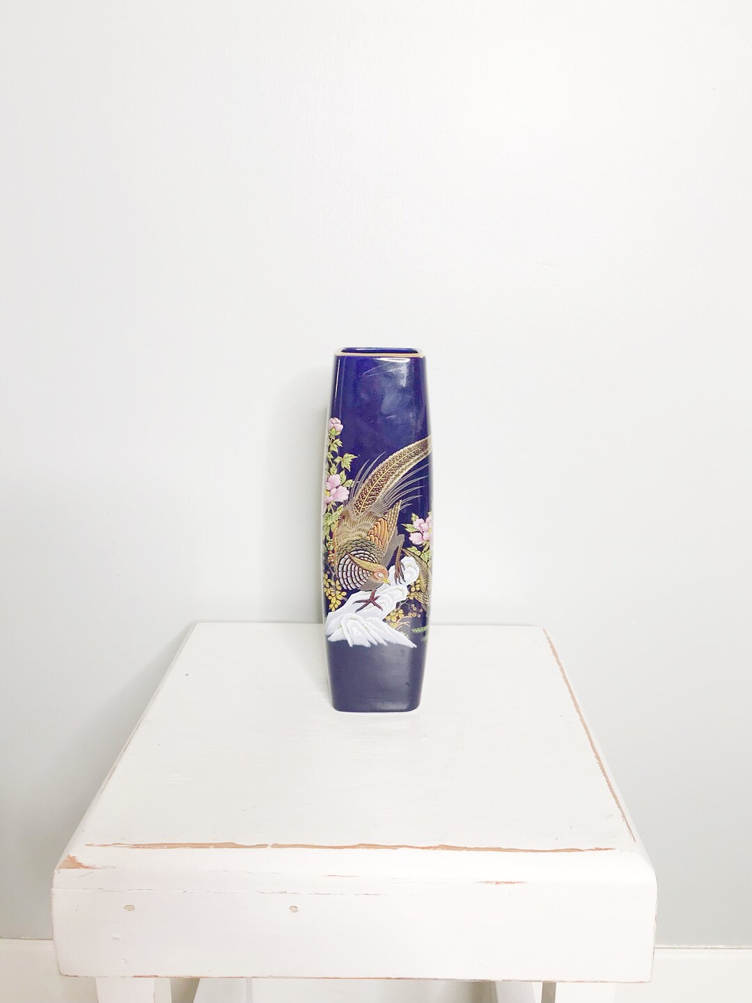 Blue Bird Vase *made in Japan*, Cobalt Blue Asian Vase - Etsy