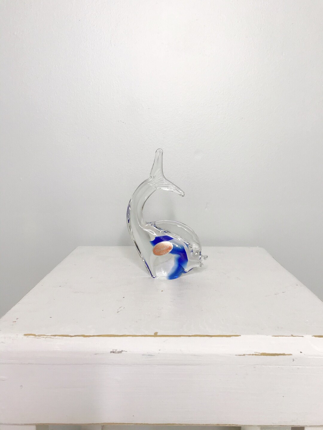 Murano Glass Fish, Blue Glass Fish, Vintage Murano Glass Sculpture ...
