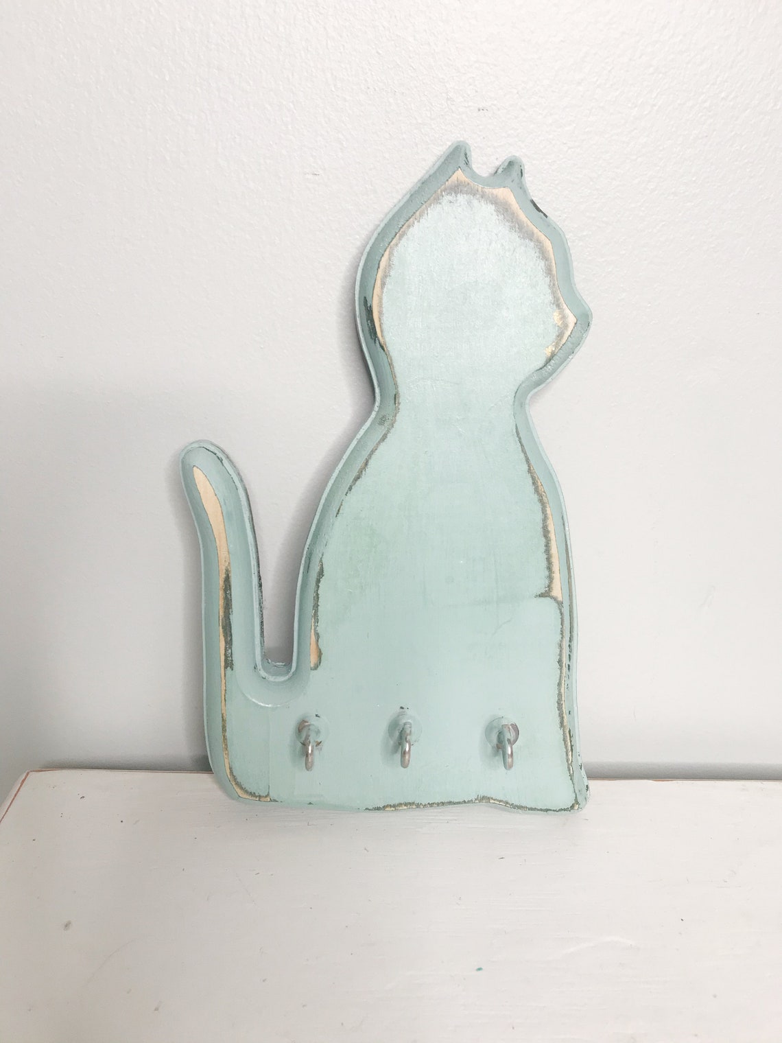 Wooden Cat Key Holder Cat Key Rack Keys Hooks for Wall - Etsy