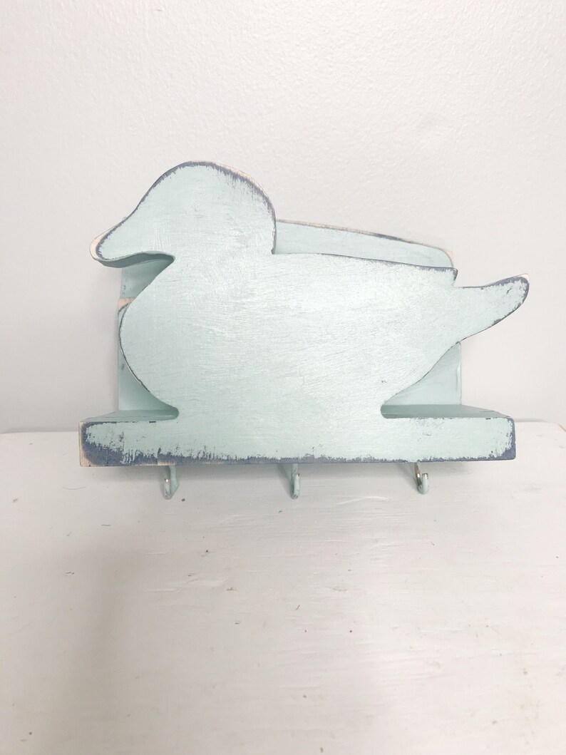 Wooden Duck Key Holder Mail and Key Holder Wall Key Hanger - Etsy