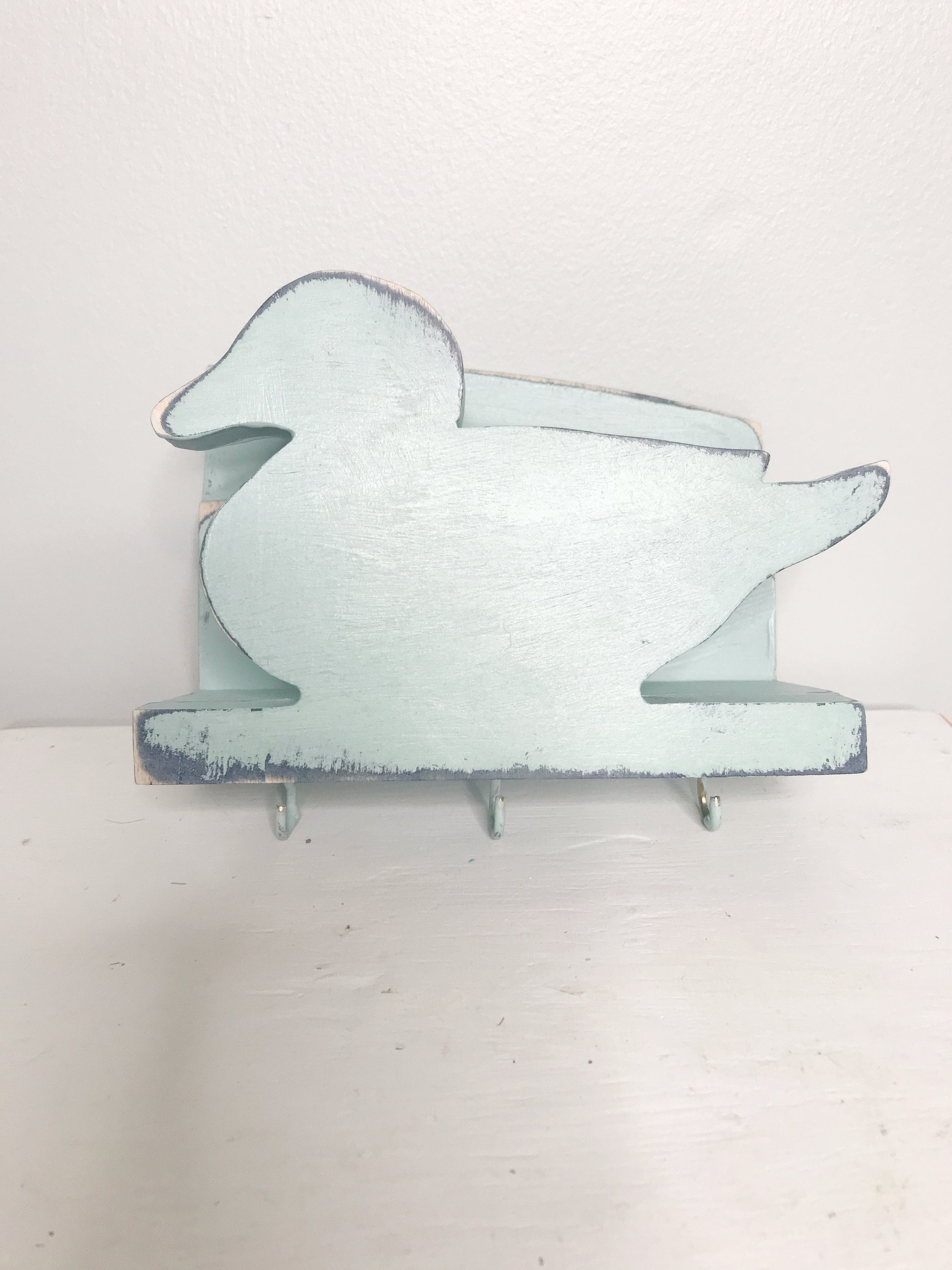 Wooden Duck Key Holder Mail and Key Holder Wall Key Hanger | Etsy