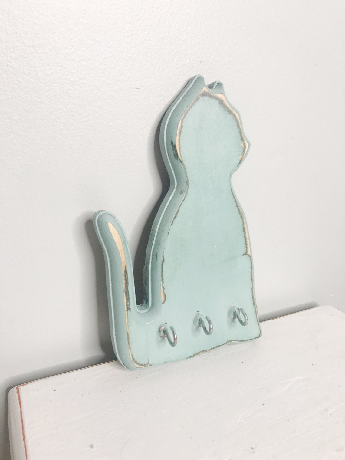 Wooden Cat Key Holder Cat Key Rack Keys Hooks for Wall - Etsy