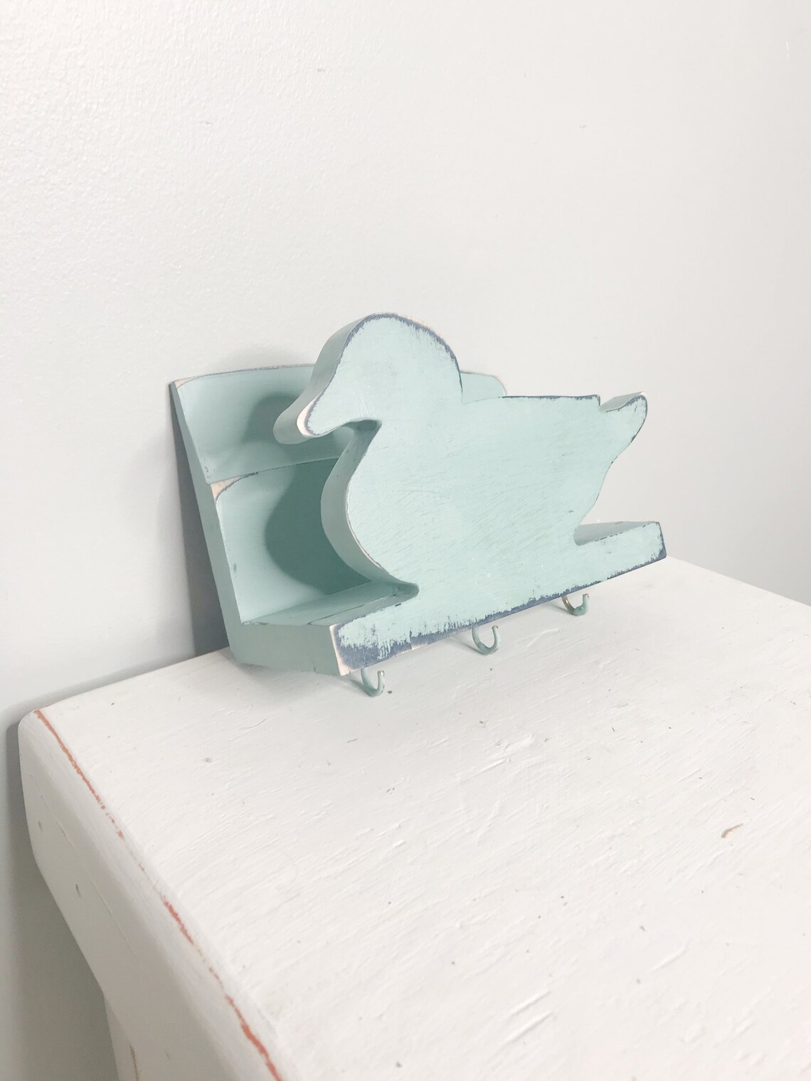 Wooden Duck Key Holder Mail and Key Holder Wall Key Hanger - Etsy