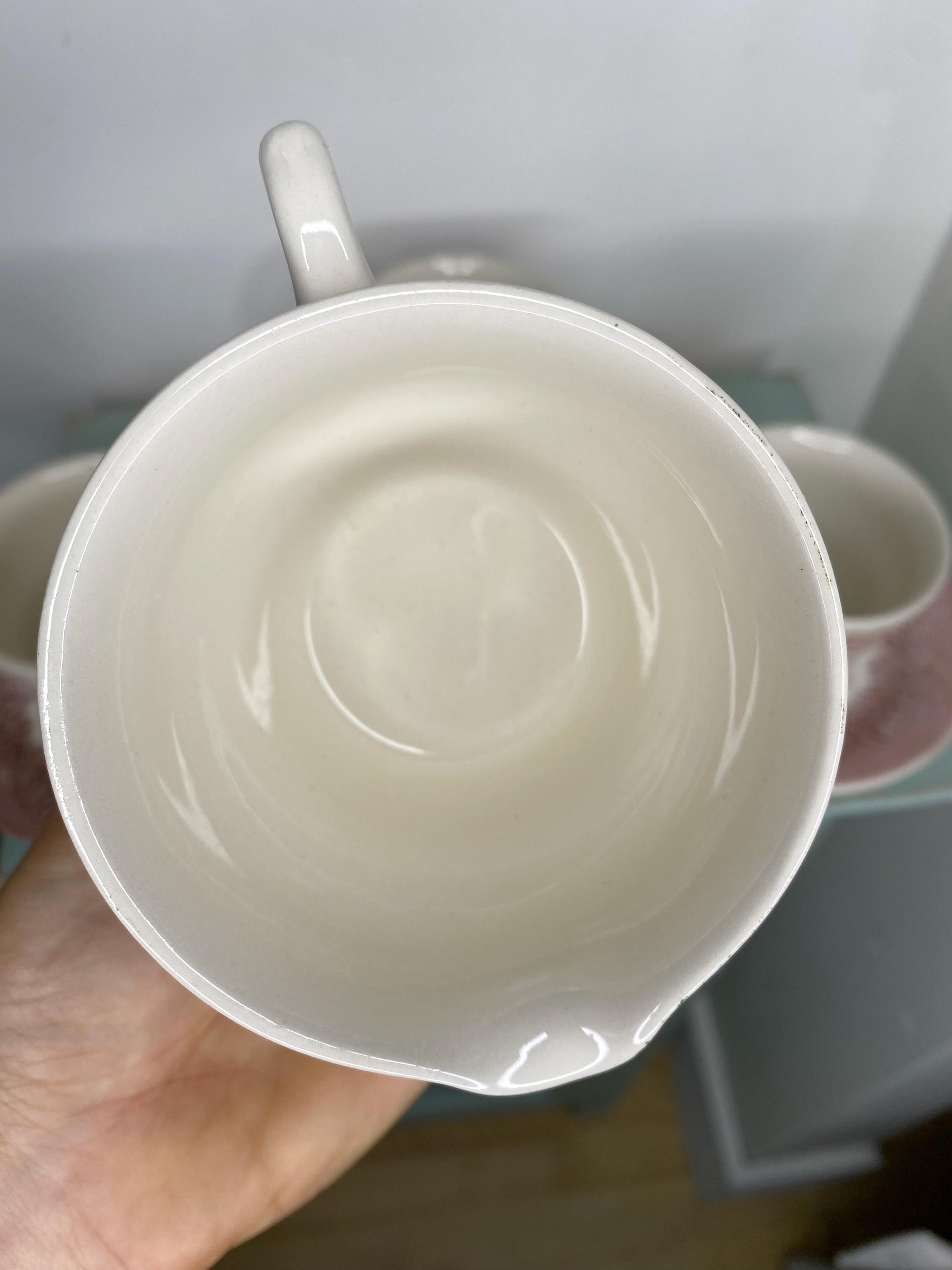 English Ironstone Tableware, Castle Red Ironstone Tea Cups/saucers and ...