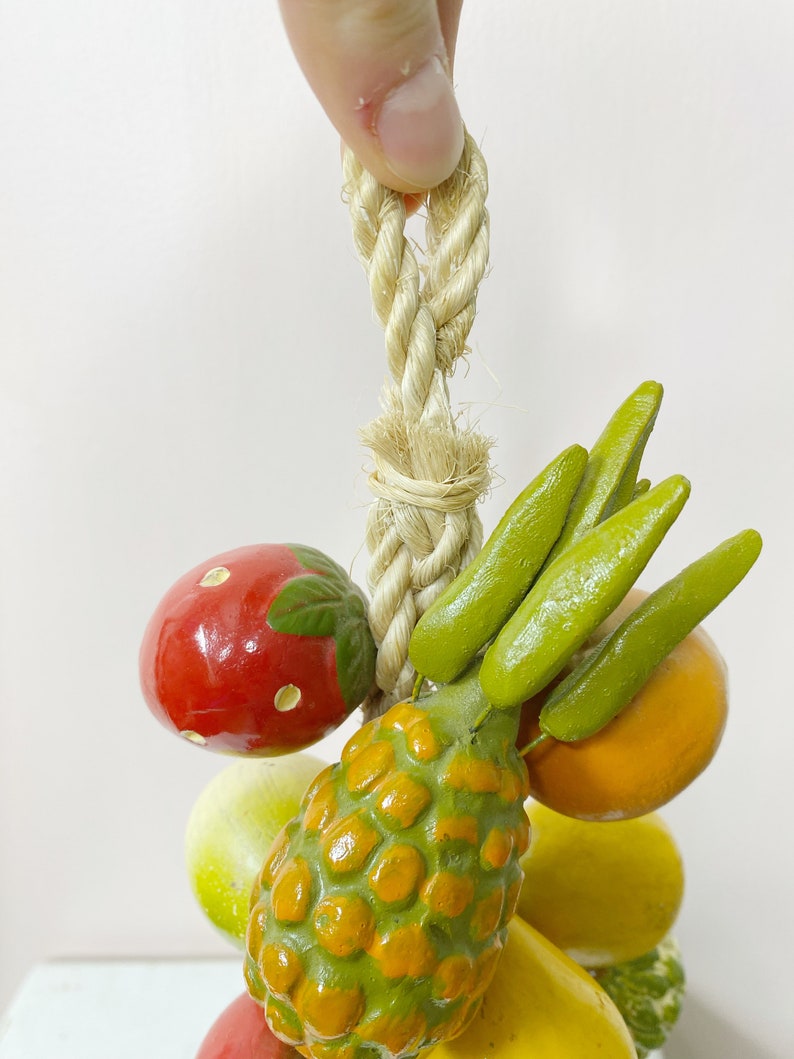 Vintage Ceramic Fruits on a Rope Hanging Kitchen Decor - Etsy