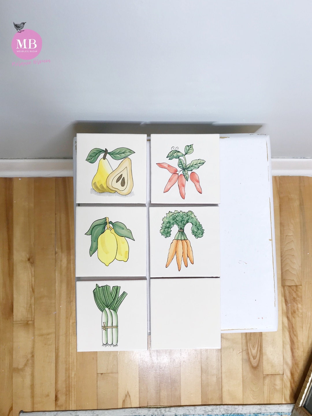 Kitchen Backsplash Tiles, Fruit Tile, Vegetable Tile, Painted Accent ...
