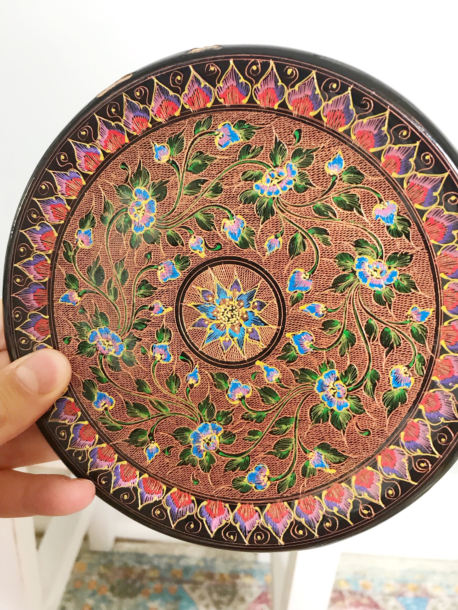 Small Colorful Decorative Plate Wall Hanging Plate - Etsy