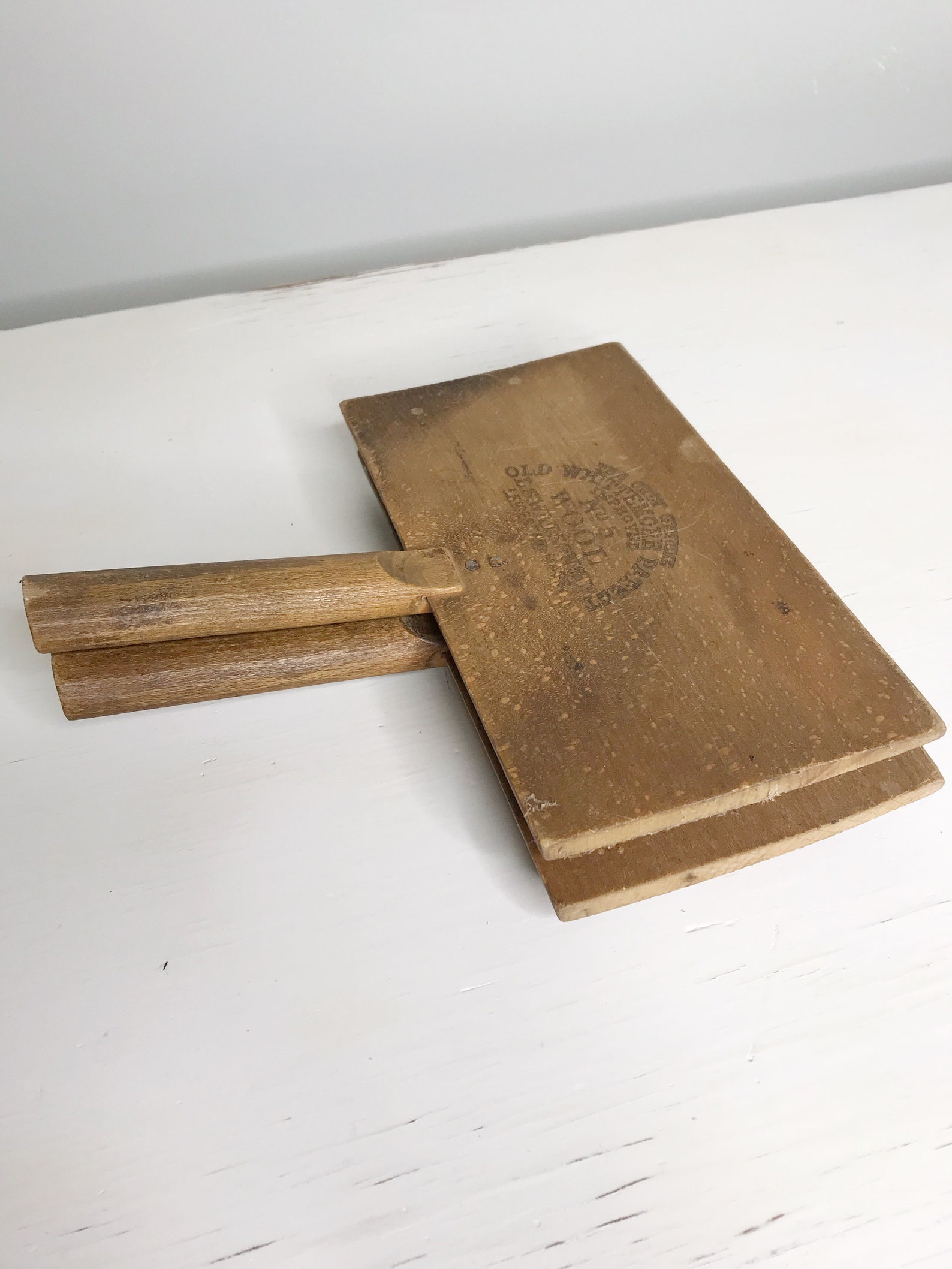 Antique Wool Carding Brushes, Wooden Wool Carders, ''the Old Genuine ...