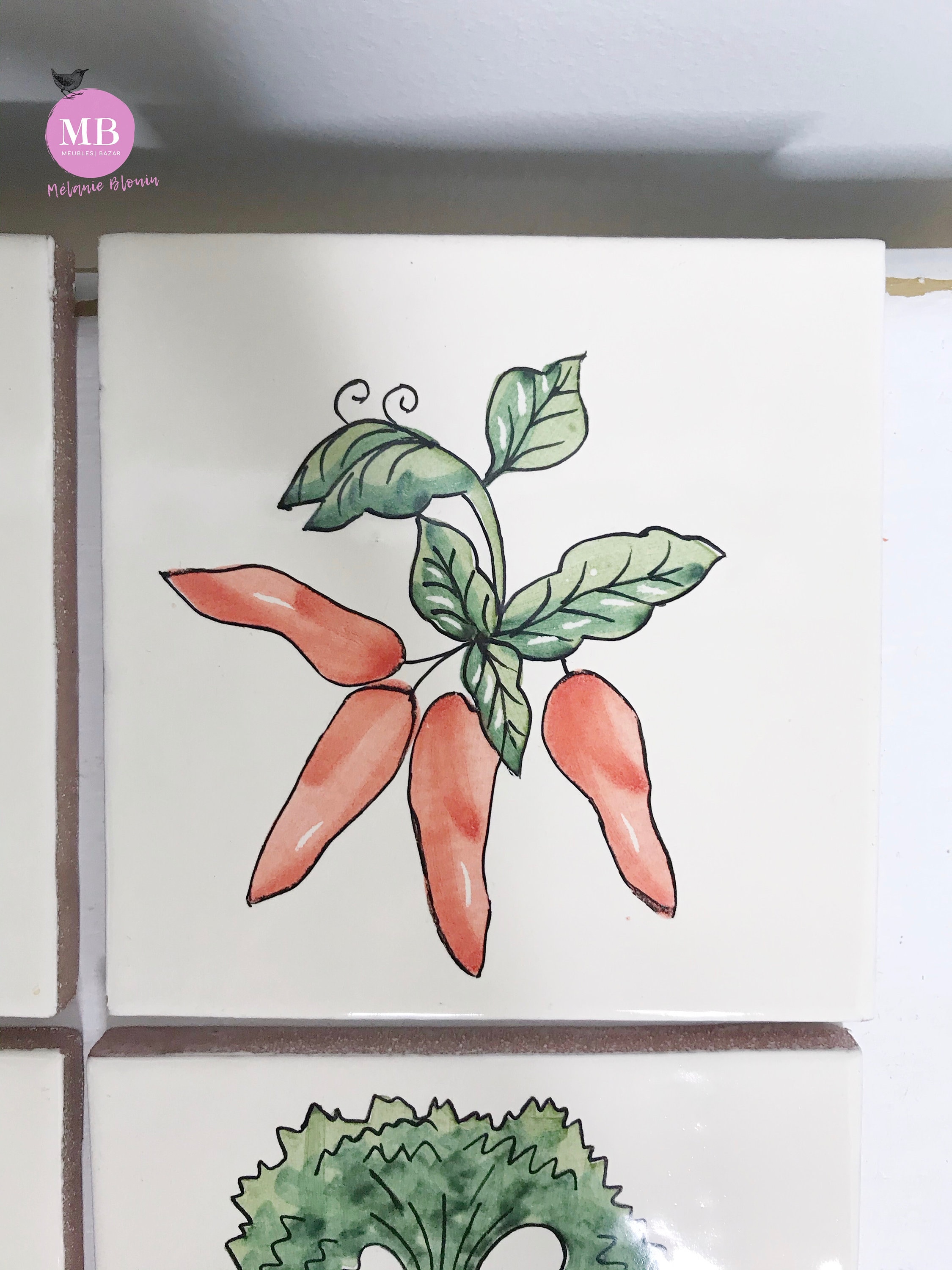 Kitchen Backsplash Tiles, Fruit Tile, Vegetable Tile, Painted Accent ...