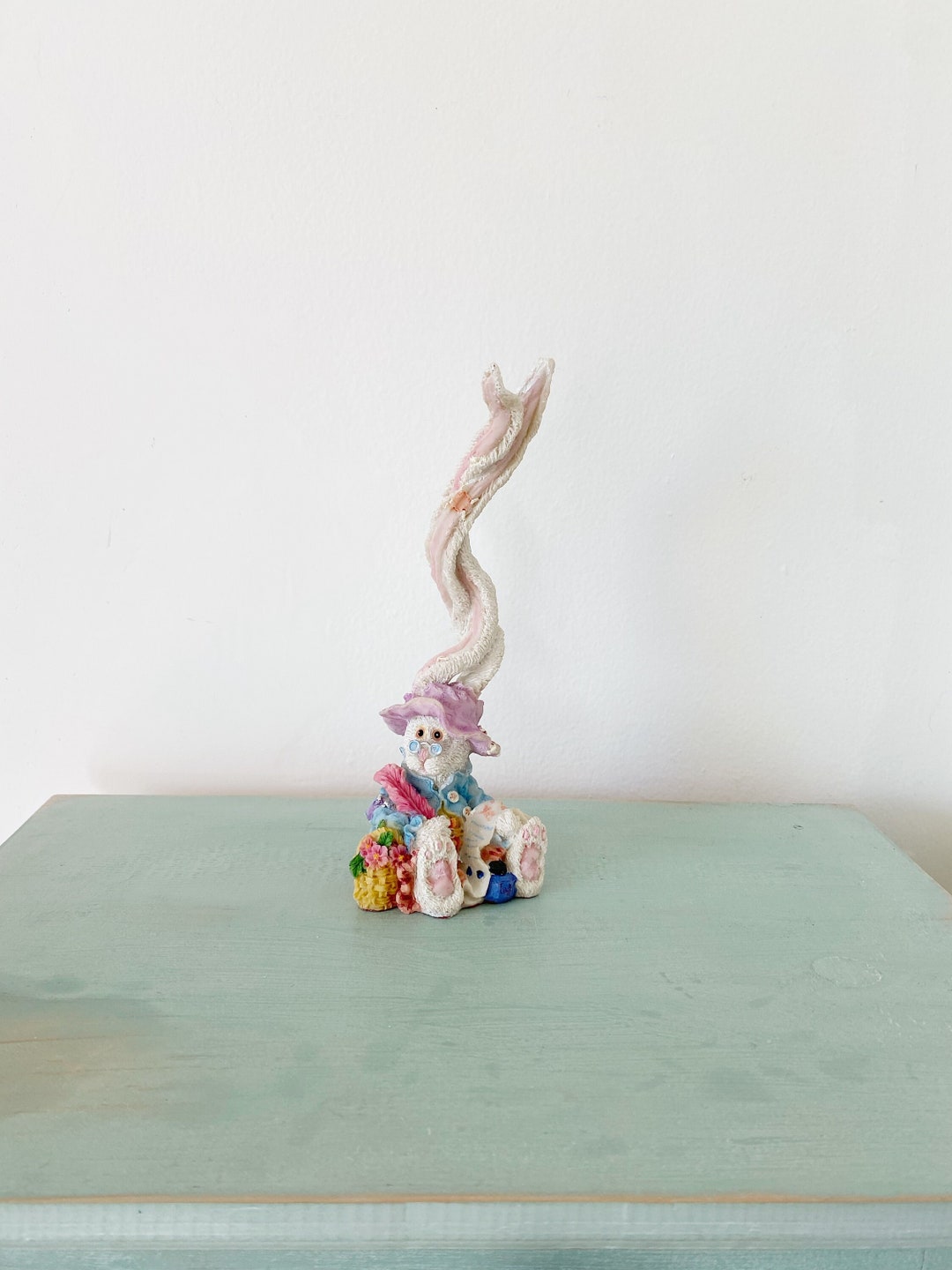 Vintage Easter Bunny Figurine With Extra Long Ears, Bunny Easter Decor ...