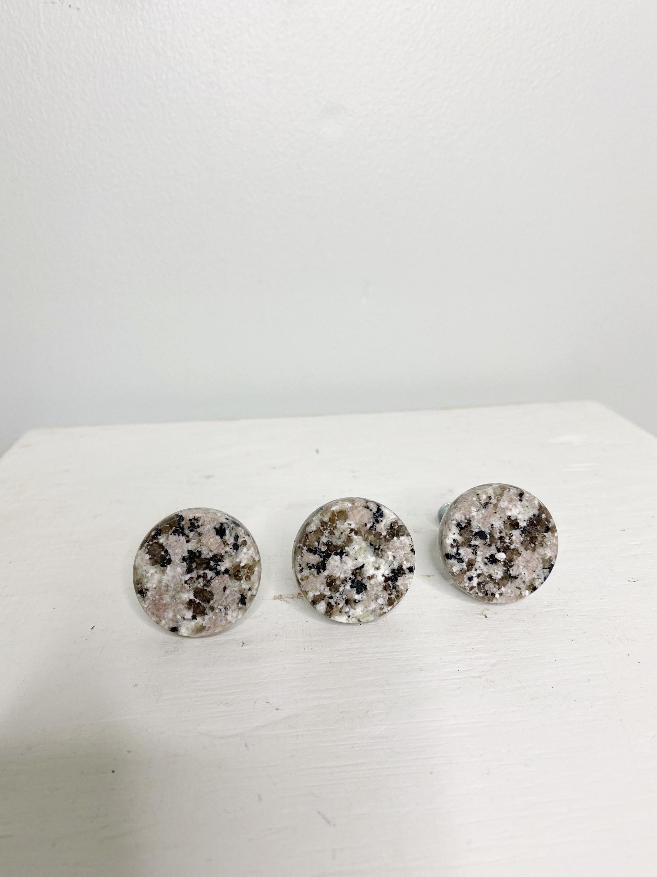 Vintage Round Granite Knobs Stone Knobs for Kitchen Cabinet - Etsy