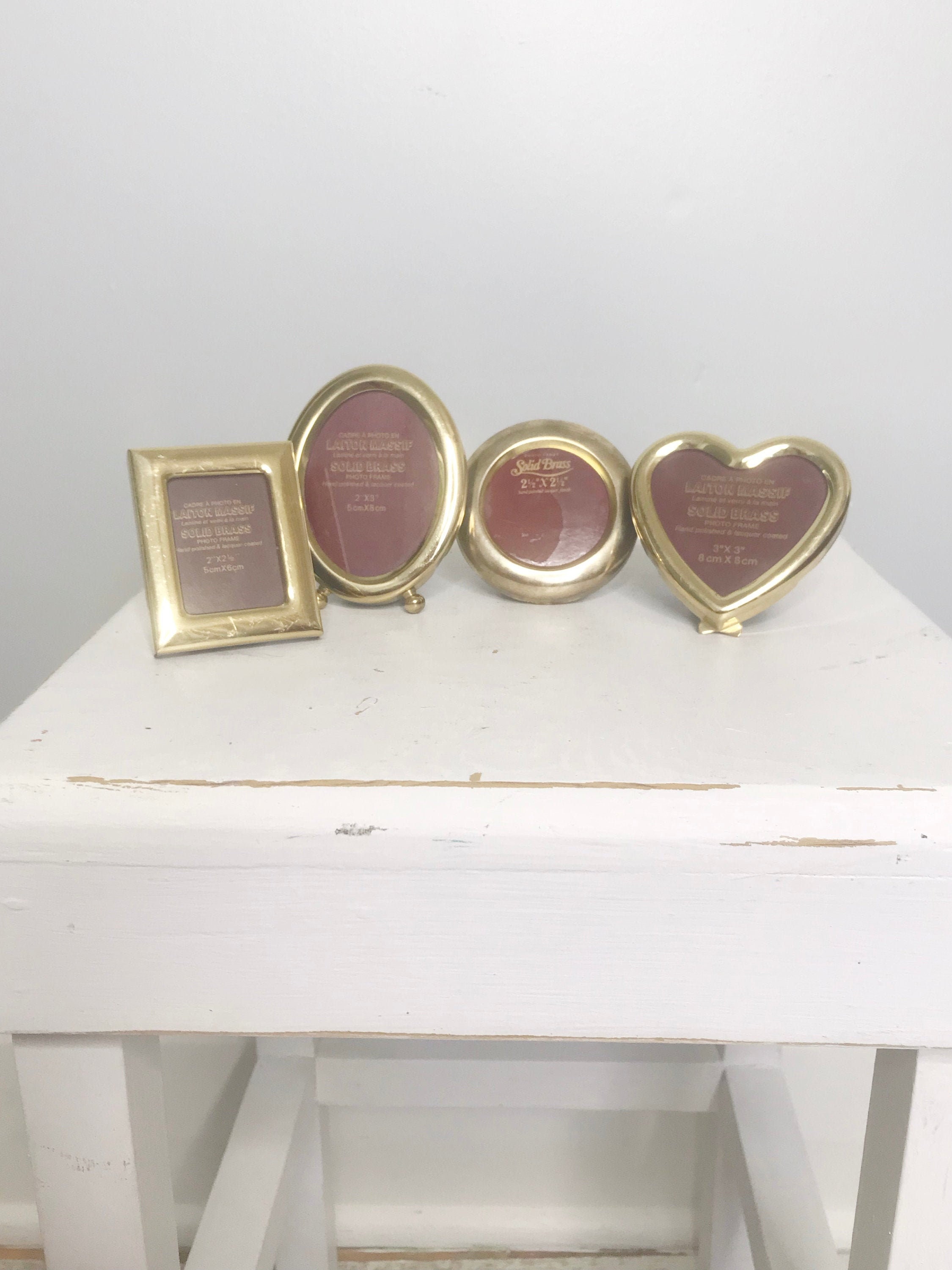 Vintage Small Brass Frames Gold Metal Picture Frames - Etsy