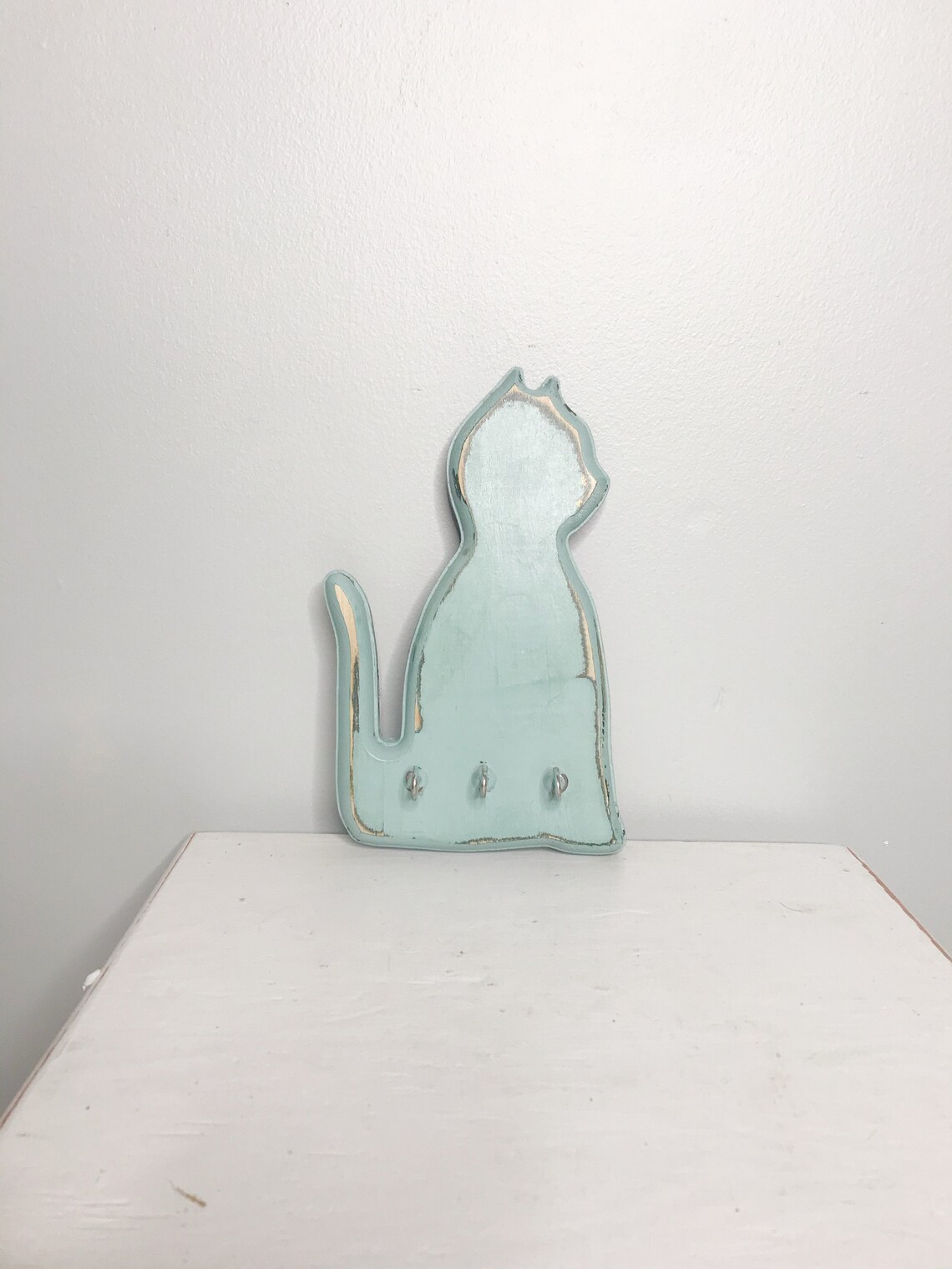 Wooden Cat Key Holder Cat Key Rack Keys Hooks for Wall - Etsy