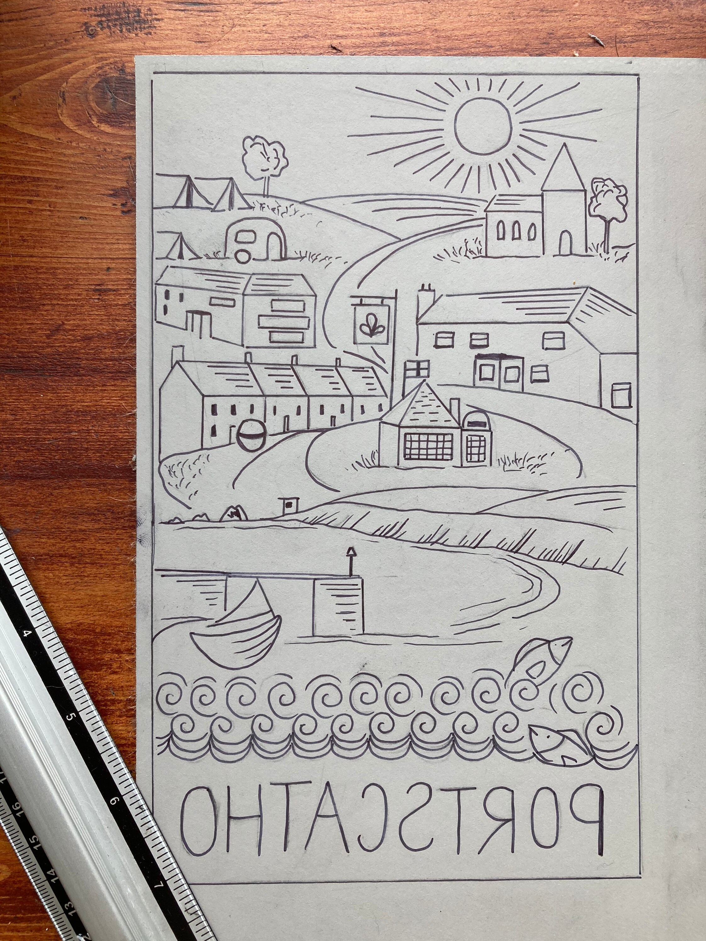 Art & Collectibles Wood & Linocut Prints Prints Original Portscatho ...