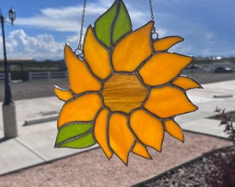 Sunflower Stained Glass - Etsy