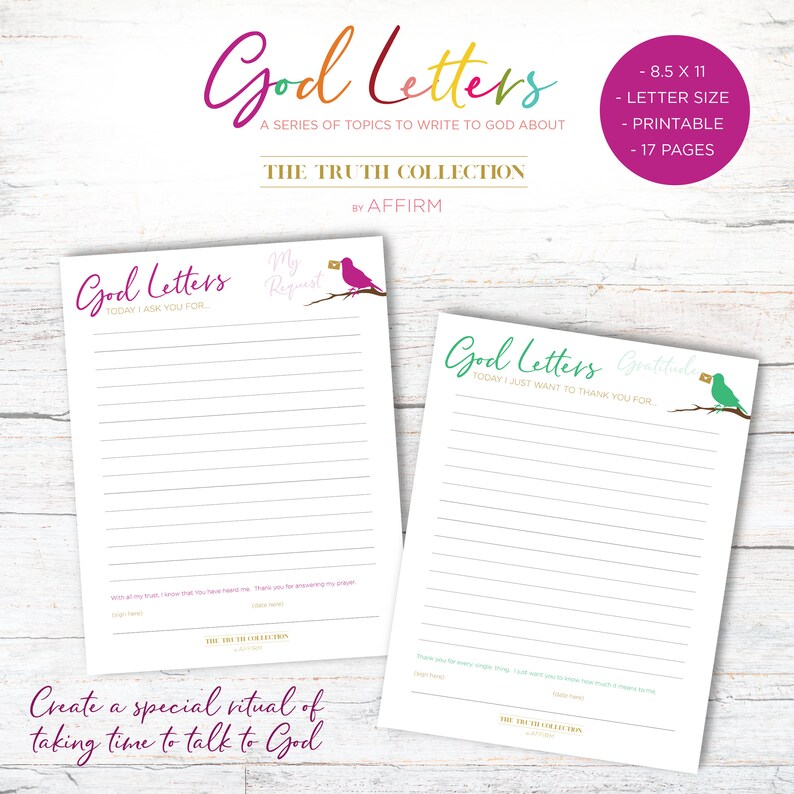 God Letters: Printable Guided Prayers - Etsy