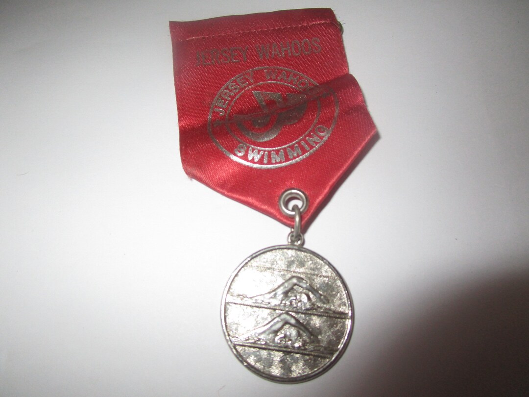 Vintage Swimming Ribbon and Medal Jersey Wahoos - Etsy