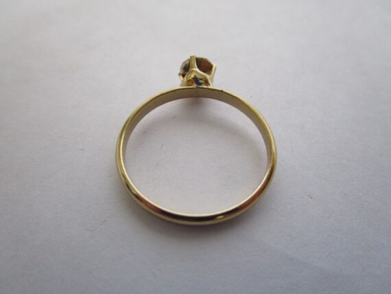 Vintage Costume Poor Mans Engagement Ring - Gem