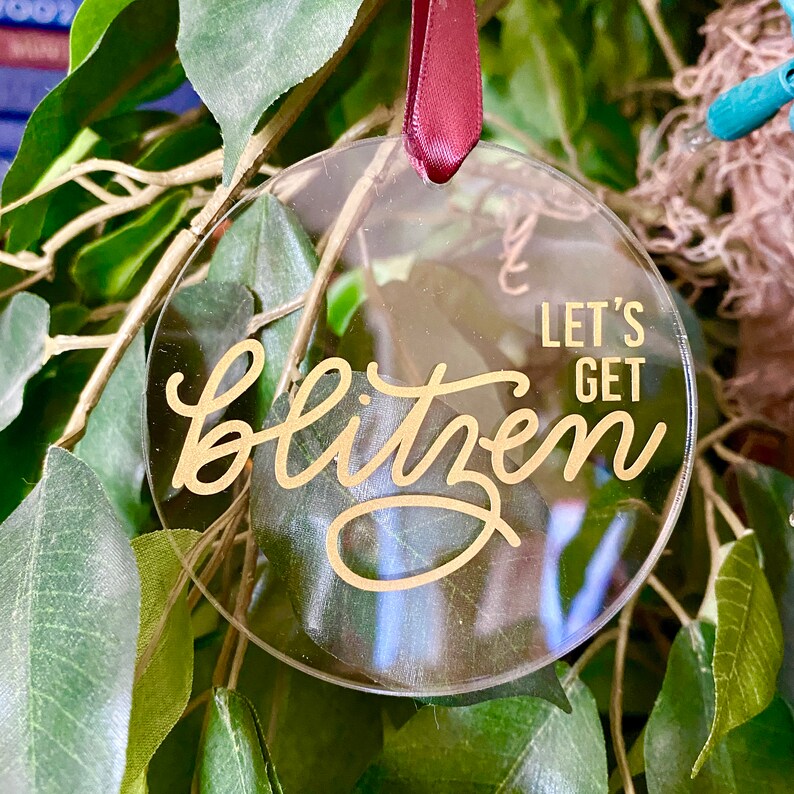 Sleigh All Day SVG & Let's Get Blitzen SVG, Ornament Svg, Christmas ...