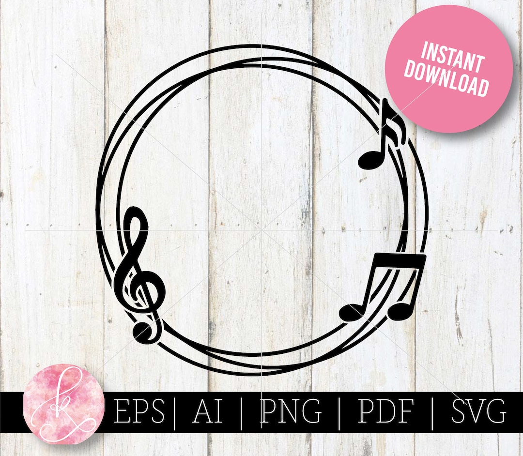 Music Note Circle Frame SVG Music Teacher Gift Svg Music - Etsy