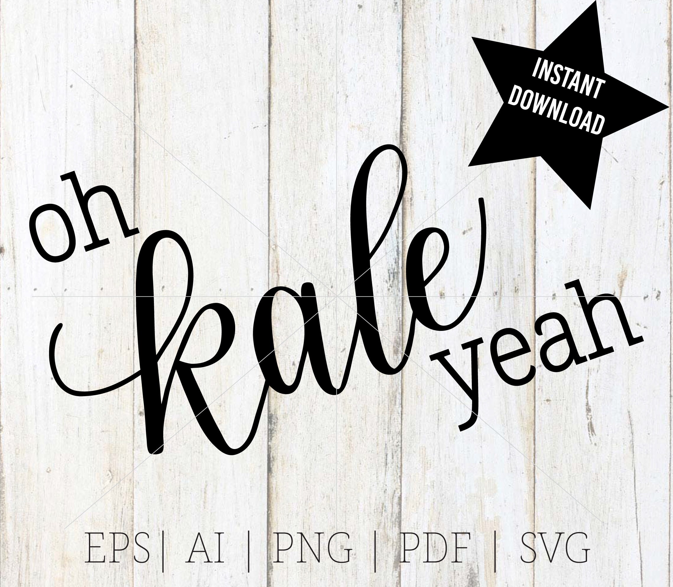 Oh Kale Yeah SVG Grocery SVG Shopping Bag Cut File - Etsy