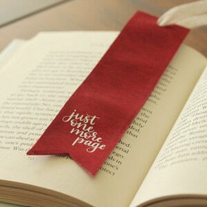 Just One More Page SVG, Bookmark SVG, Bookmark Cut File, Handlettered ...