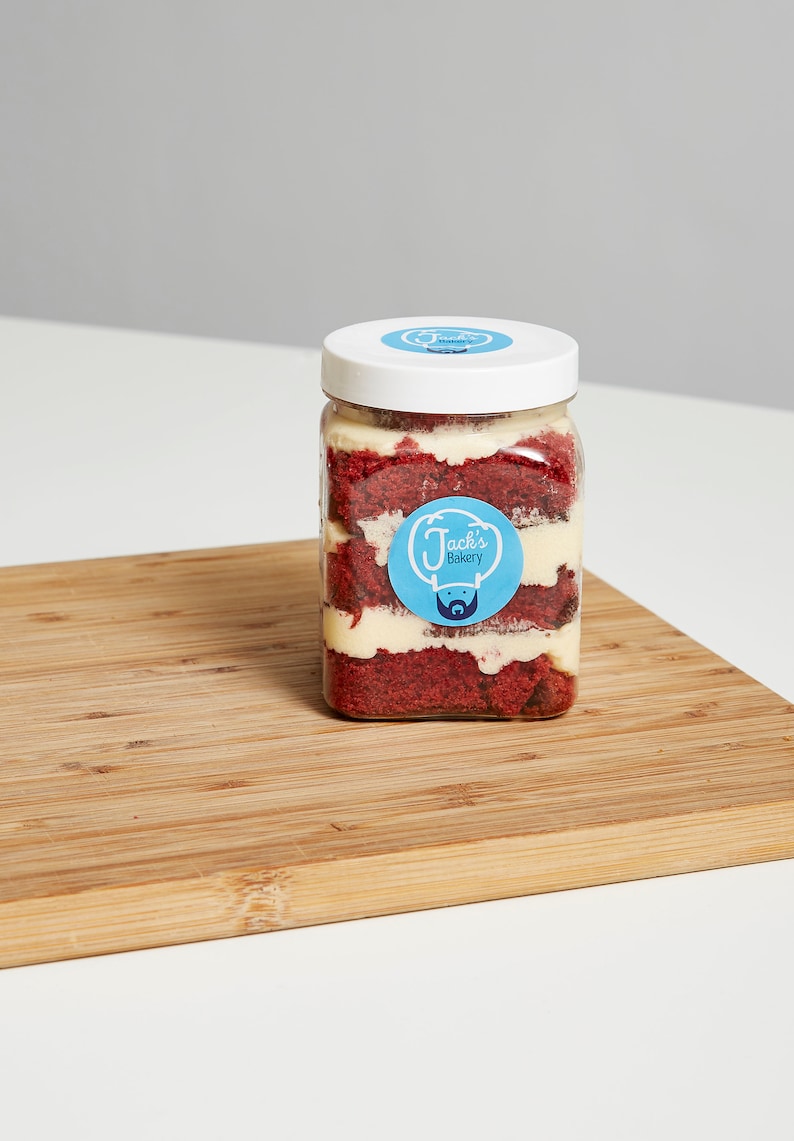Red Velvet Cake Jar - Etsy UK